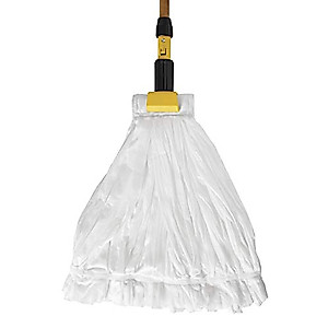 Rubbermaid Commercial Large Disposable Mop- 5 Inch Headband, Janitorial Cleaning Supplies and Equipment for Mopping, White