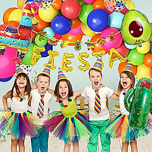 Amandir Fiesta Mexican Party Decorations 115Pcs Fiesta Balloon Garland Arch Kit Fiesta Party Banner Cactus Llama Avocado Foil Balloons Cinco De Mayo Taco Coco Baby Shower Birthday Carnival Party Decor