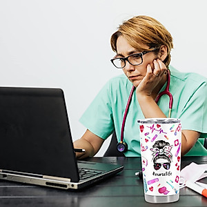 Nurse Gifts, Appreciation Nurse Gifts, Funny Nurse's Day Gifts, Nurse Tumbler for Nurses Week, Birthday, Appreciation, Christmas, Medical School Graduation Gift 20 oz Nurse Travel Tumbler