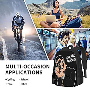 Real Hasta La Muerte Backpack,Adults School Bag Casual College Bag Travel Zipper Bookbag Hiking Daypack For Women Men