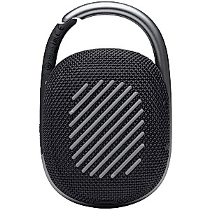 JBL Clip 4 Portable Bluetooth Wireless Speaker Bundle with divvi! Protective Hardshell Case - Black