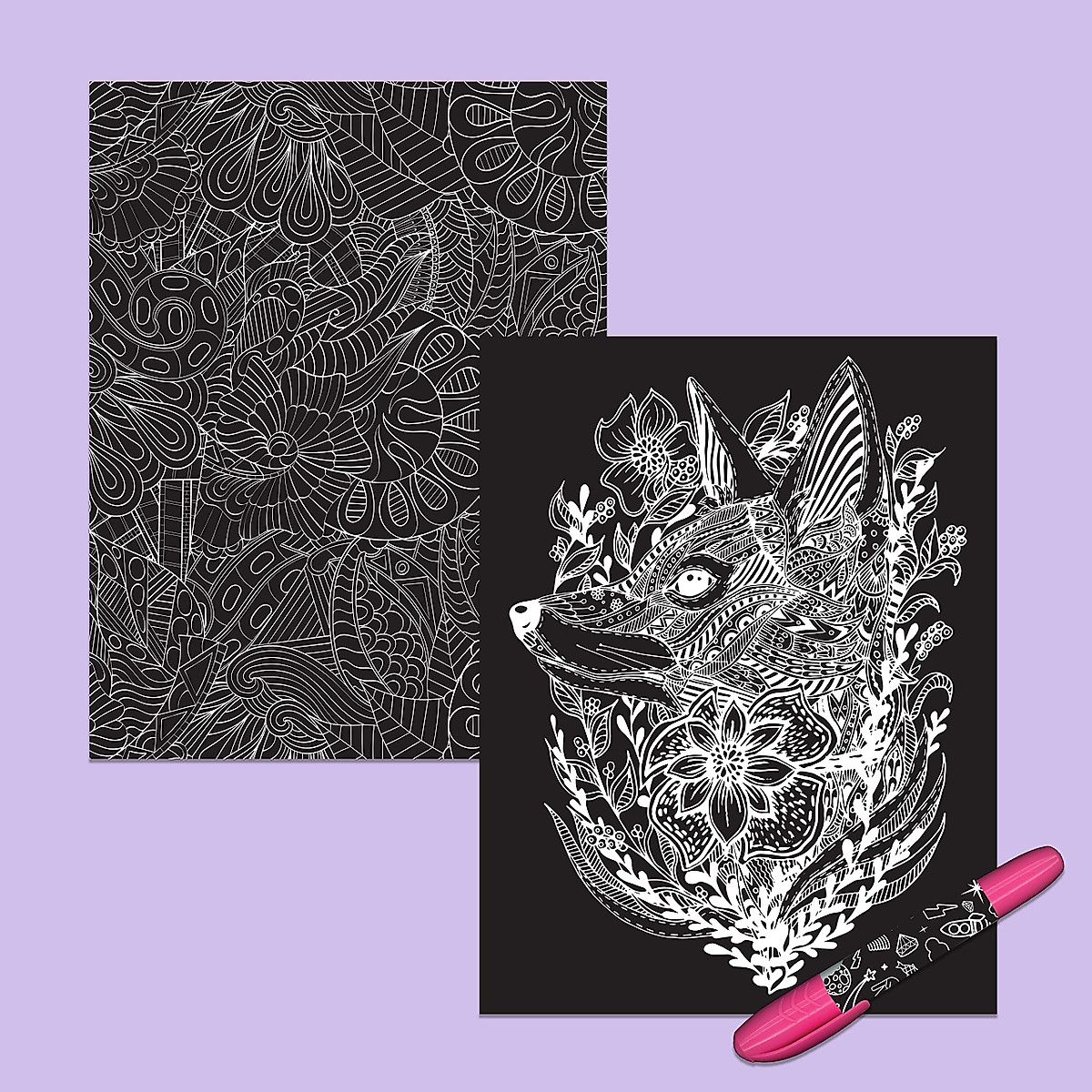 Hinkler Super Kaleidoscope - Electrifying Neon Activity Kit - Space Themed Coloring Book with Neon Stationery and Stickers - Rocket Keyring - Arts and Craft Kits for Kids Aged 6 to 12