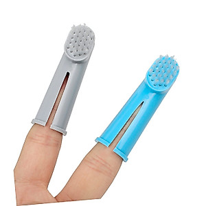 BUGUUYO 4 Set Pet Finger Toothbrush Dog Cat Finger Dog Finger Toothbrush Finger Brush for Dogs Toothbrushes Dog Teeth Scraper Pet Oral Brush Pet Finger Brush Puppy Finger Brush