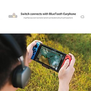 GuliKit Route Air Bluetooth Audio USB Adapter Transmitter for Nintendo Switch & Lite PS5 PS4, USB-C to A Wireless Connector, Easy to Connect with Airpods and All Bluetooth Speakers/Headphones(Black)