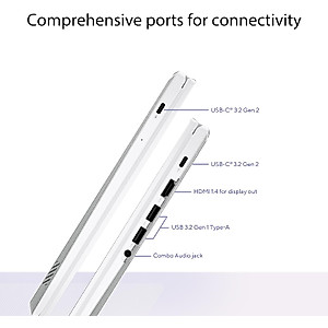 ASUS Chromebook Google AI Laptop Touchscreen Stylus Pen - 14inch FHD Display - Intel Core i5-1335U - 8GB RAM - 128GB SSD - School Students - HDMI Port - Thunderbolt USB C - Wi-Fi 6E - 2024