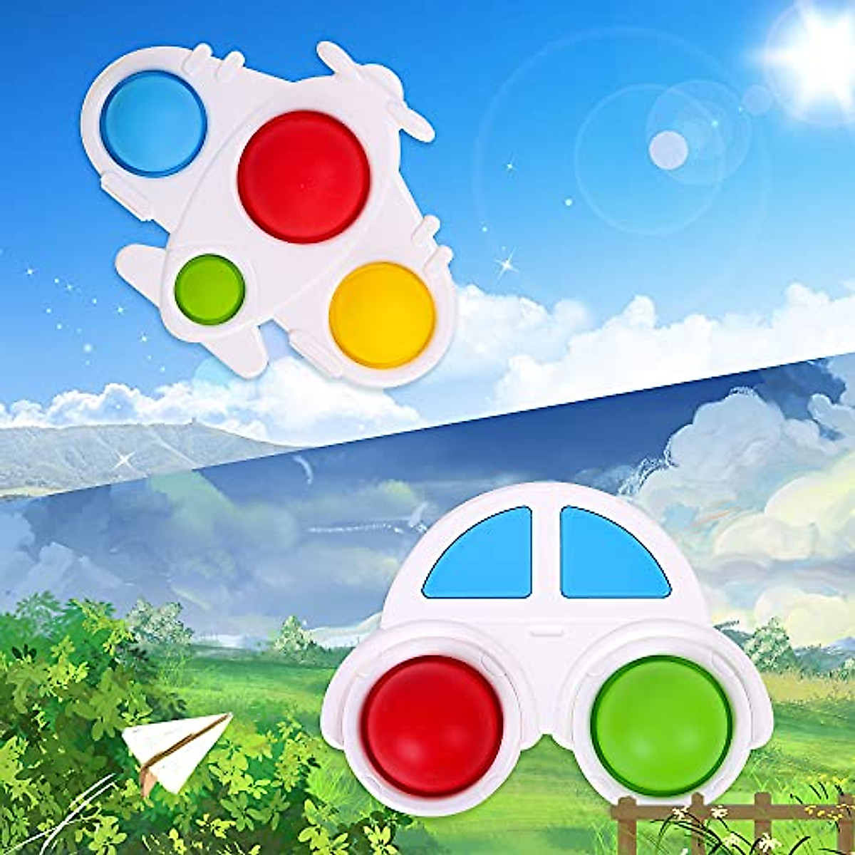 Maydolly Baby Toy for Toddler Kids Ages 6 Months and Up, Kids Sensory Toys Silicone Flipping Board Early Educational Toddler Baby Toy