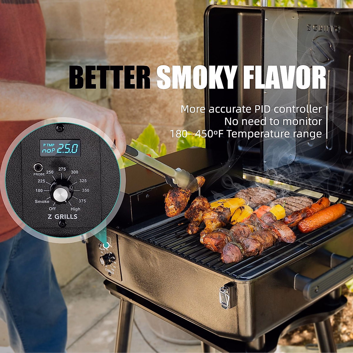 Z GRILLS Portable Pellet Smoker, Small Mini Grill for BBQ, Camping, Tailgating, RV, CRUISER 200A