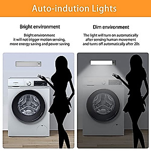 UYICOO Under Cabinet Lights, Wireless Motion Sensor Closet Light, 1500 mAh USB Rechargeable Kitchen Cupboard Night Light, 30-LED 20cm/7.8inch Magnetic Battery Powered Operated Cupboard Light