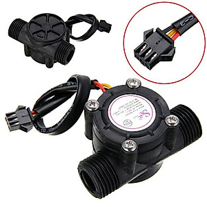 DAOKI 2Pcs Water Flow Sensor 1-30L/min 1/2" Control Fluid Flowmeter Switch G1/2 Counter 1-30L/min Meter for Arduino Flowmeter Measure Temperature Instrument