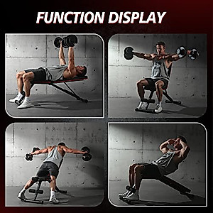 Orinar Weight Bench Press, Strength Training Adjustable Workout Benches for Full Body, Gym Benches for Incline Decline Exercise