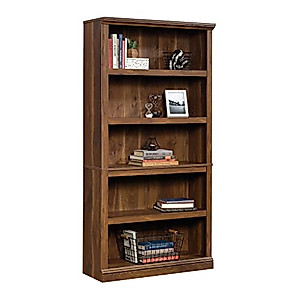 Sauder 5 Shelf Bookcase, Grand Walnut Finish