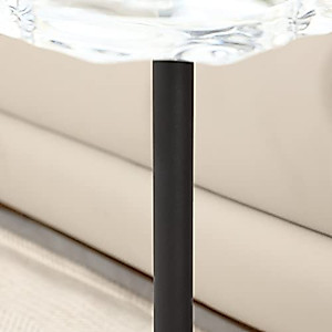 Acrylic Panel with Iron Tripod Creative Flower Shaped Small Edge Table Acrylic Transparent Sofa Corner Table Nordic Modern Coffee Table Portable Detachable Dessert Table Mobile Coffee Table (Small)