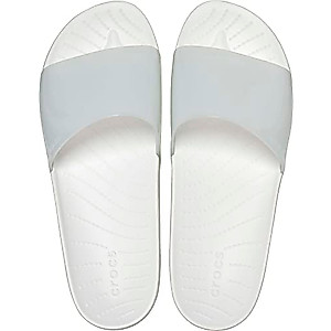 Crocs Women's Splash Slides Sandal, White, 6