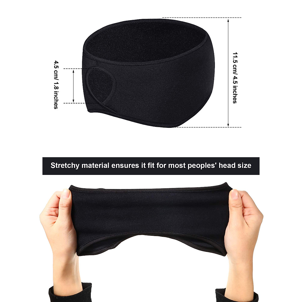 Tatuo 3 Pieces Fleece Ponytail Headband Earband Winter Running Headband Ear Warmer Headband for Women Girls Outdoor Sports and Fitness (Color Set 5)