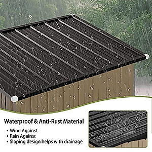 Flamaker Storage Shed Outdoor Metal Garden Shed with Lockable Door Utility Tool Shed Storage House for Backyard, Patio and Lawn (5 x 3 FT)