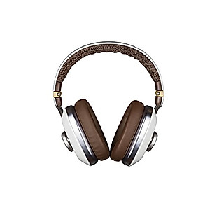Blue Satellite Premium Wireless Noise-Cancelling Headphones with Audiophile Amp (White)