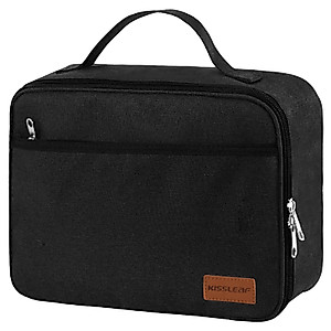 kissleaf Insulated Lunch Bag, Reusable Freezable Lunch Box for Men Women, Leakproof Cooler Small Lunch Bag with Adjustable Shoulder Strap for Adults