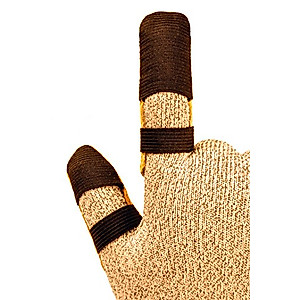 G & F Products 8128M Cowhide Leather Guard Finger Protection, Medium, Tan Brown/Tan