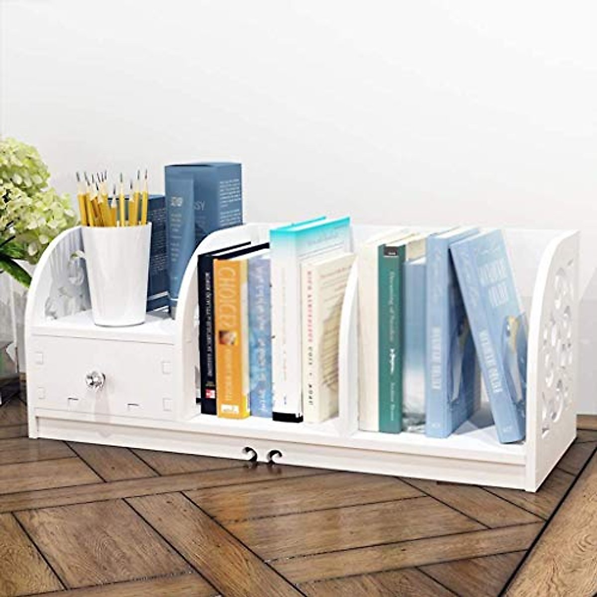 GELTDN Bookshelf Simple and Desk Simple Assembly Storage Shelf Environmental Protection Material, Waterproof and , No Odor