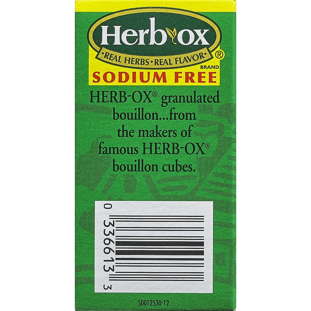 HERB-OX Bouillon - Instant Broth - Granulated - Seasoning - Chicken - Sodium Free - Gluten Free - 1 Box - 8 Packets - 1.2 Ounces