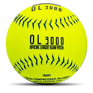 Franklin Sports 12" Slowpitch Tournament Softballs - Great for Practice + Training - Official Size + Weight - 1 Pack