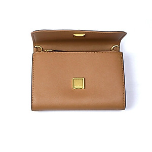 Tory Burch Emerson Chain Wallet Leather Cross Body Bag (Moose)