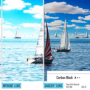 SAUCER Premium Replacement Lenses for Oakley Holbrook XL OO9417 Sunglasses High Defense - Carbon Black Polarized