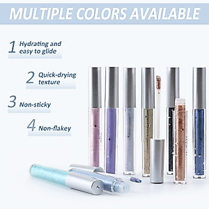 Boobeen Liquid Glitter Eyeshadow, Pigmented Eye Highlighter for Shimmer Eye Makeup, Long Lasting Eye Shadow for Women