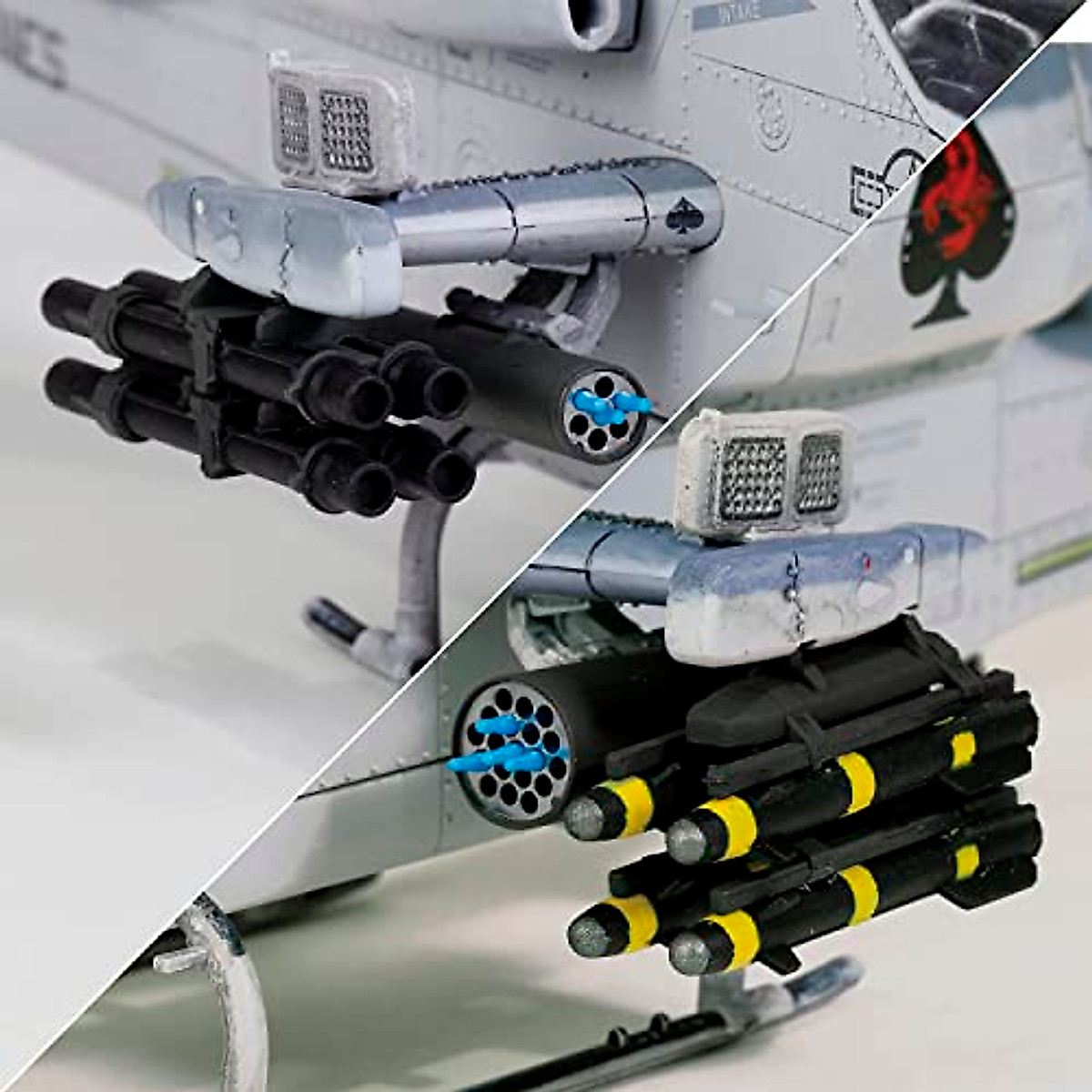 Forces of Valor Waltersons FOV-820004A-1 1:48 Scale Bell Textron Licensed AH-1W Cobra Helicopter with NTS Exhaust Army Super Diecast Military Collectible, US Navy Blue, One Size