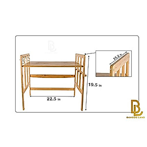 BAMBOO LAND- Bamboo Microwave Rack Countertop with Hooks and Built-in Knife Holder, Microwave Shelf Countertop, Countertop Shelf, Microwave Stand Countertop, Microwave Oven Rack, Over Microwave Shelf