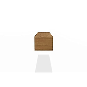 Manhattan Comfort Liberty Mid Century Modern Home Office Floating Desk, 42.28", Cinnamon and Off White