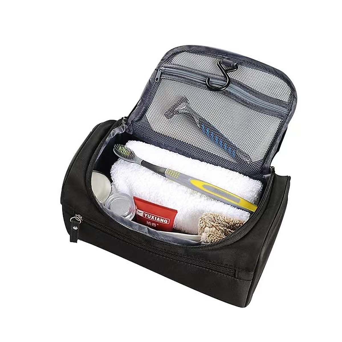 Men and women's Toiletry Bag Canvas Shaving Dopp Kit Leather Travel Bags Organizer Toiletry Kit Black