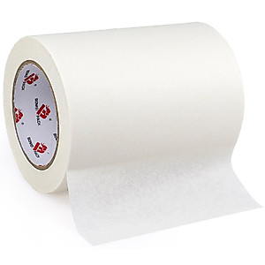 BOMEI PACK Wide Painters Tape 6 Inch, Crepe Paper General Purpose Wide White Masking Tape, 55 yds Length, Multi-Surface Adhesive Painting Tape, for Painting, DIY, Arts, Crafts, Labeling