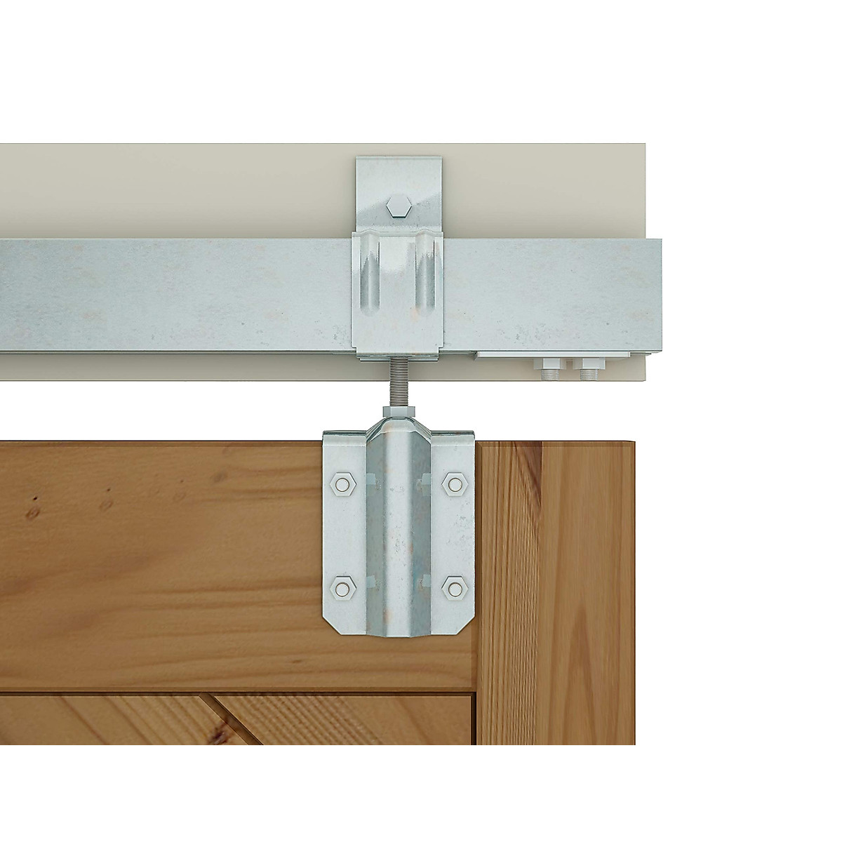 DIYHD 10FT Box Track Double Sliding Barn Door Hardware