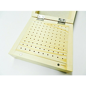 JTS Bur Holder Organizer Box Holds 100 Jewelry Burs Storage 3/32" Jewelers Bench Organizer Deluxe Box with Dual Magnetic Self Lock Lid Cover