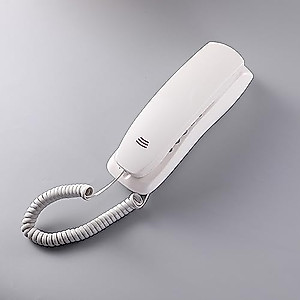 HCD3588 Wall-Mounted Telephone Fixed Landline Wall Telephones Perfect for Home and Business Use Simple Caller Telephone with Memory Buttons Mute Function Telephone
