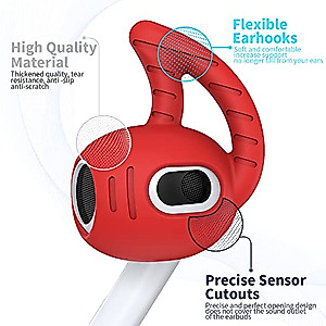 [5 Pairs] for AirPods 3 Ear Hooks Covers, WOFRO Anti-Slip Ear Tips Cover Soft Silicone Add Grip Sport Ear Wing Earbuds Accessories Compatible with AirPods 3rd Generation(5 Colors)