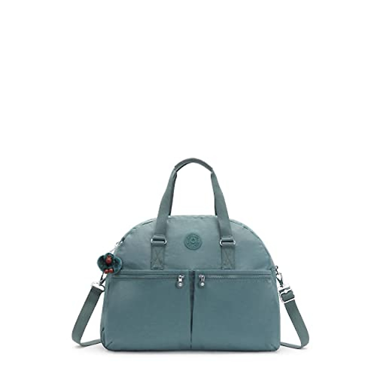 Kipling Women's Eugina Satchel, Handmade, Removable Shoulder Strap, Outer Pockets, Nylon Duffle Bag