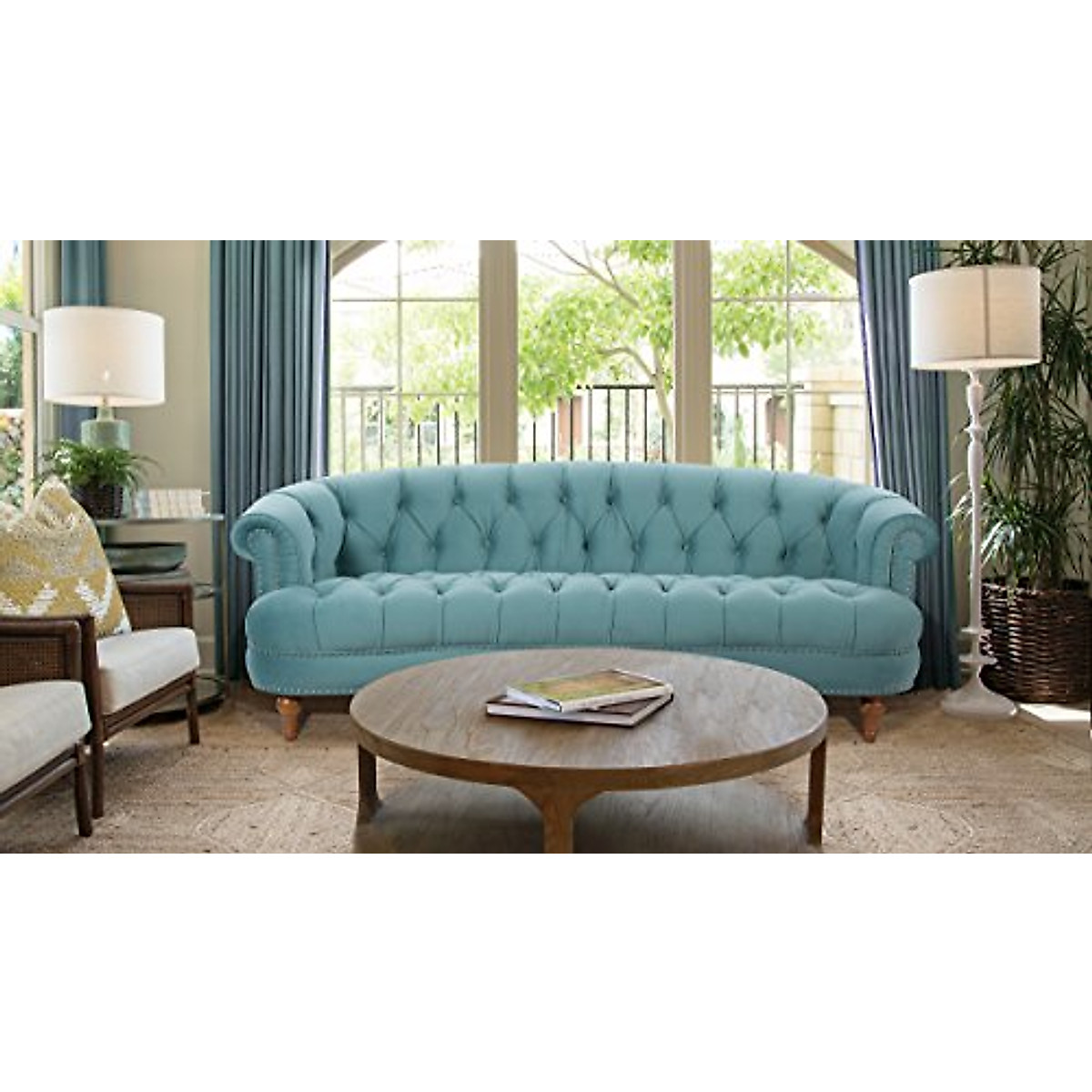 Jennifer Taylor Home La Rosa Sofa, Arctic Blue