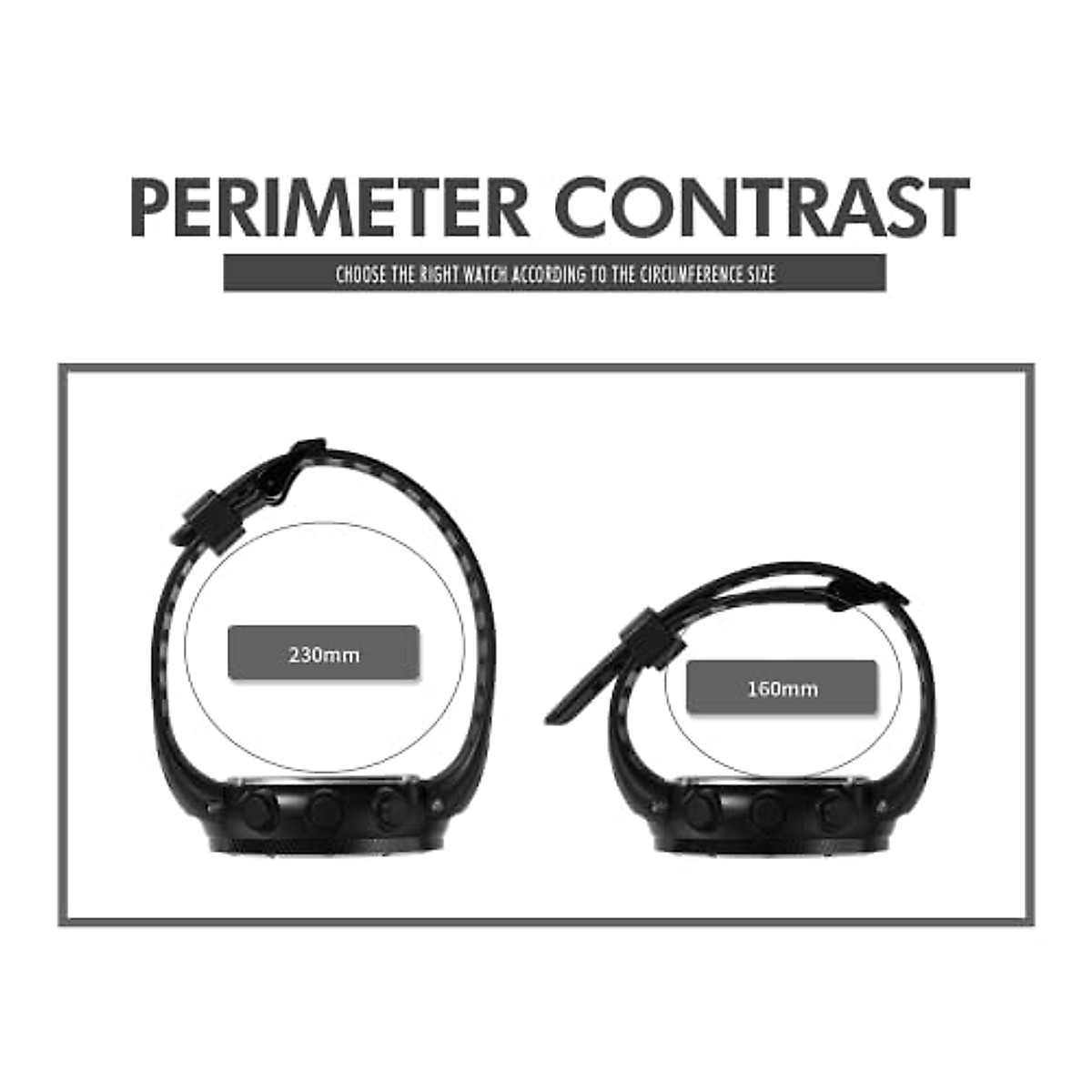 CakCity Sports Watch Men with Large Face 50M Waterproof Watch for Men Digital Watch Outdoor Sports Watches for Men Unisex,Black