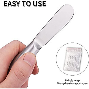 GUZE-US Butter Knife (4 PCS), Stainless Steel Cheese Spreader, Butter Spreader Knives Set, Used for Cheese, Cold Butter, Jam, Pastry and Other Kitchen Daily Spreader Knife