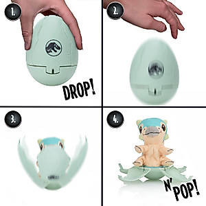 Wow! PODS Stuff Jurassic World Drop 'n Pop Dino - Bumpy | Dinosaur Egg with Pop-up Plush Toy | Official Fallen Kingdom Merchandise, Gifts and Toys for Boys and Girls, Aged 5+
