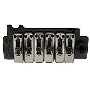 Wilkinson WVS50IIK 52.5mm String Spacing 2-Point Steel Saddles Tremolo Bridge with Full Steel Block for USA/Mexico/Japan/Korea Strat Electric Guitar, Black