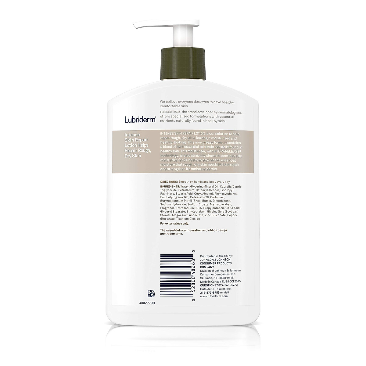 Lubriderm Intense Dry Skin Repair Lotion for Relief of Rough, Dry Skin, Fast Absorbing, 16 fl. oz