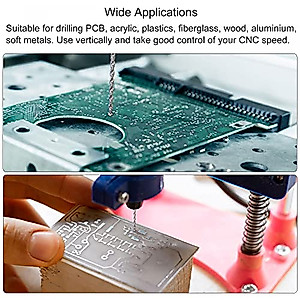 uxcell Micro PCB Drill Bit Set 0.7mm 0.8mm, 1/8" 3.175mm Shank Tungsten Carbide CNC Engraving Print Circuit Board Drill Bits Rotary Tool 20pcs