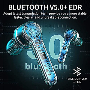 Picun True Wireless Earbuds 36 Hours Playtime, Bluetooth V5.0 Headphones, HiFi Immersive Bass in-Ear Headsets IPX8 Waterproof Sports Earphones w/HD Mic, Touch Control, USB-C, Fit for Women Girl Pink