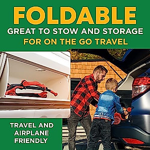 Kids Scooter – Foldable Seat – LED Wheel Lights Illuminate When Rolling – Children and Toddler 3 Wheel Kick Scooter – Adjustable Handlebar – Indoor and Outdoor- Red - by Lifemaster