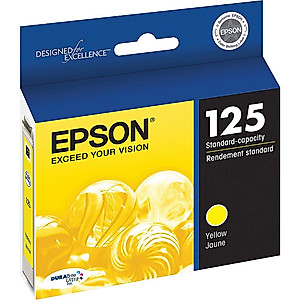 EPSON T125 DURABrite Ultra Ink Standard Capacity Yellow Cartridge (T125420) for select Epson Stylus and WorkForce Printers