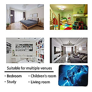 Large Game Area Rugs 3D Anime Gamer Carpet Decor Game Printed Living Room Mat Bedroom Controller Player Boys Gifts Home Non-Slip Crystal Floor Polyester Mat Teen Boys Carpet 31x20inch