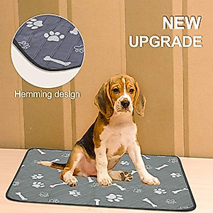 Washable Pee Pads for Dogs, Waterproof Reusable Puppy Pads, Super Absorbent Pet Whelping Pad for Training, Travel, Whelping, Large Leak-Proof Dog Pee Mats for Dog Cat Rabbit, 2 Pack